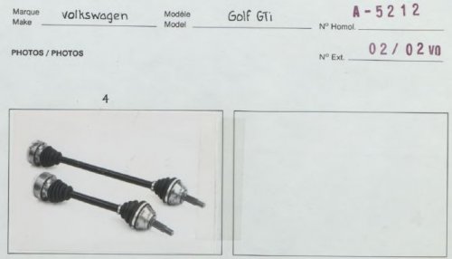 CV Joint Drawings | Club GTI